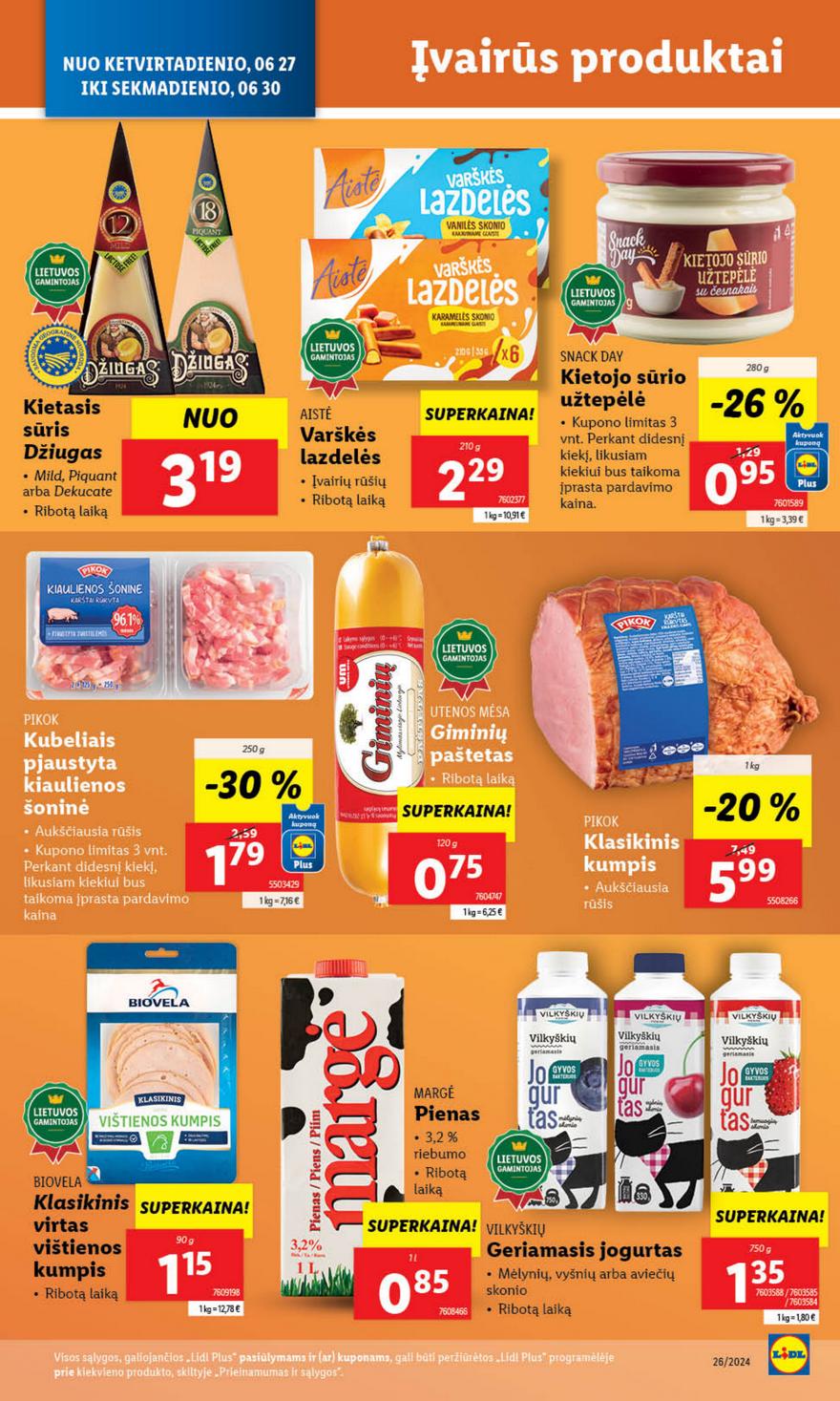 Naujausias Lidl maisto prekių leidinys ir kitos akcijos vienoje vietoje (galioja nuo 2024-06-24 ...